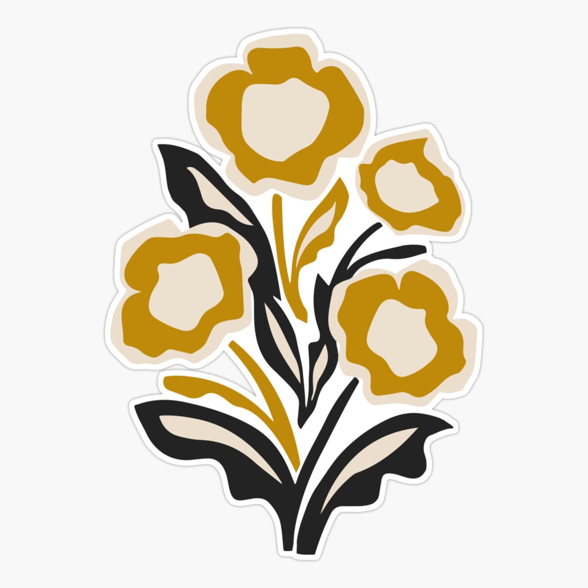 Maneki Vintage Loral Design In Yellow And Sot Lavender Er, Phone Decal ...