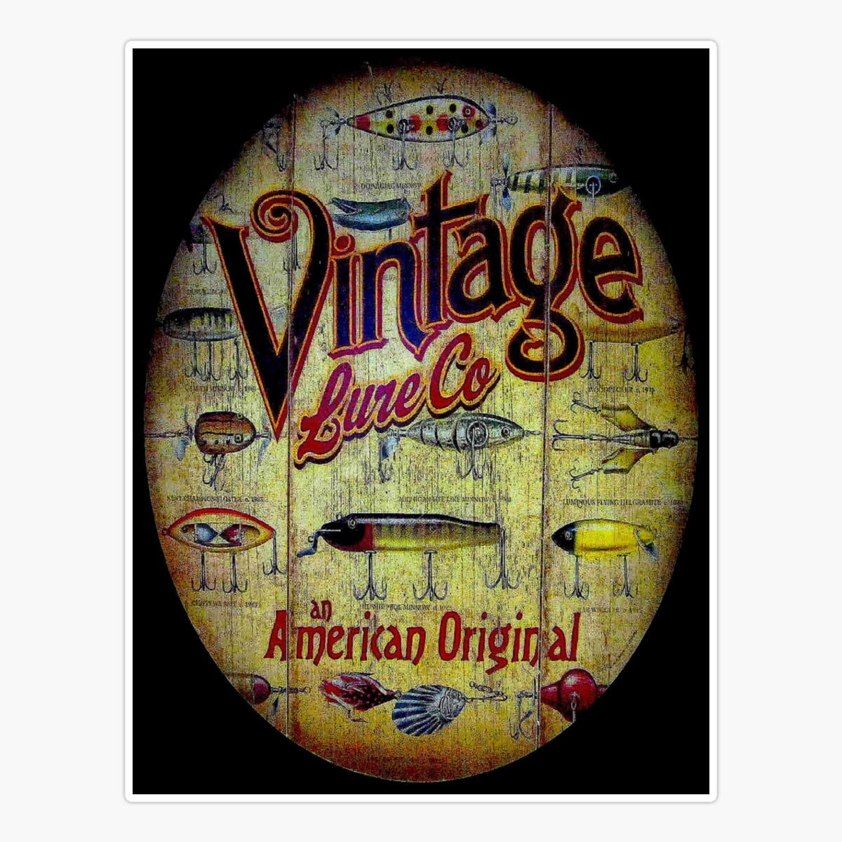 Maneki Vintage Lure Co. Antique Fishing Plugs And Spoons Sticker, Phone ...