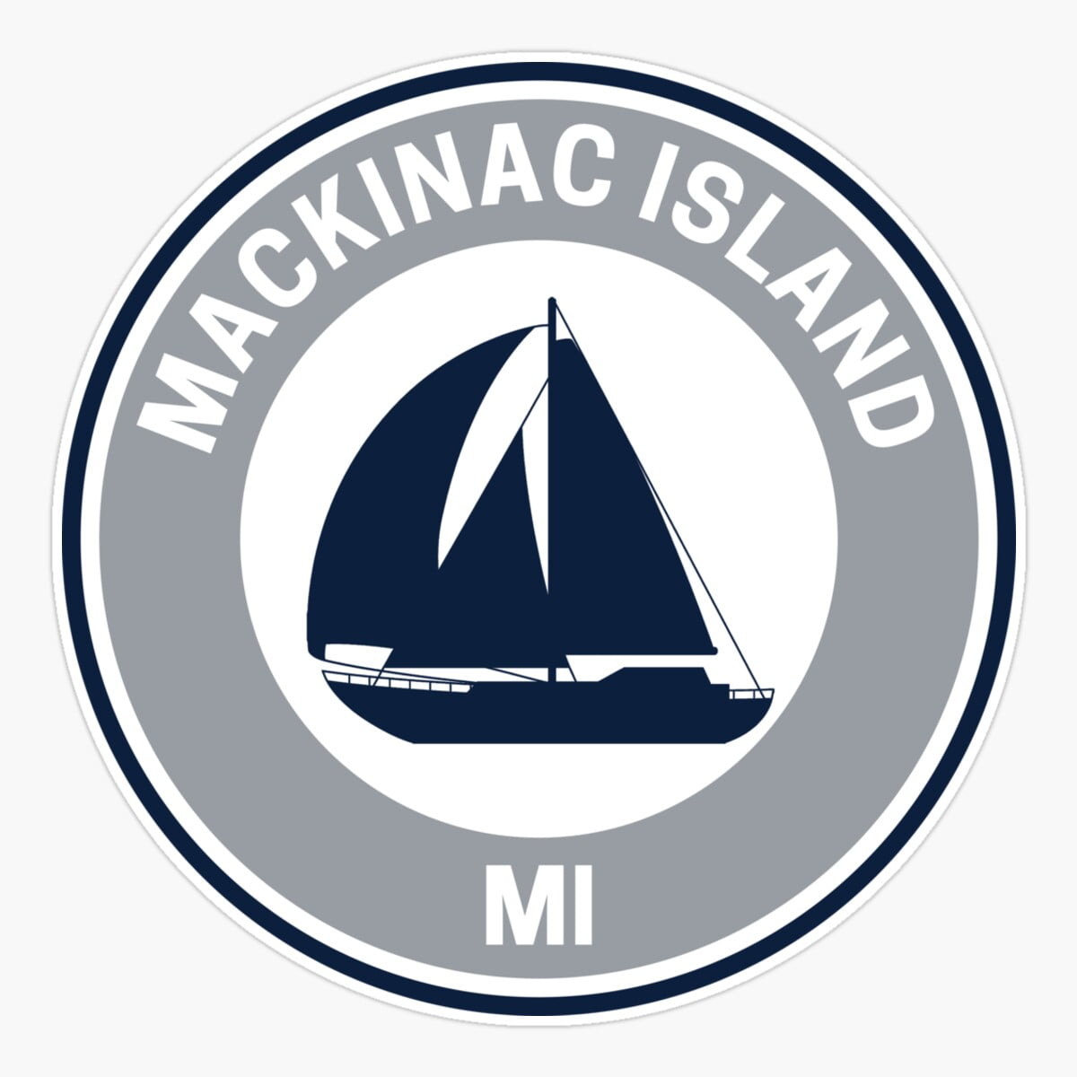 Maneki Vintage Mackinac Island Michigan Sticker, Phone Decal Water ...