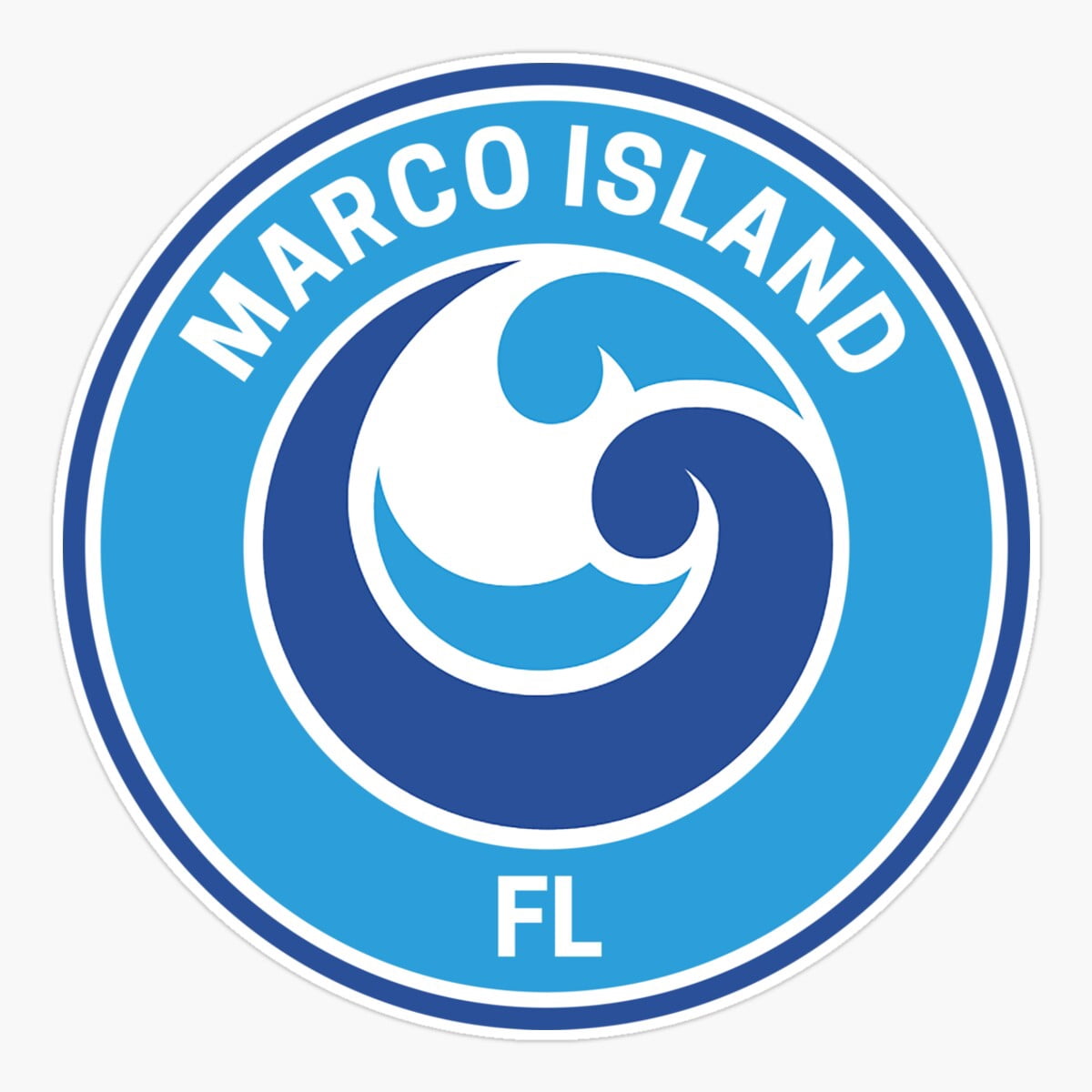 Maneki Vintage Marco Island Florida Sticker, Phone Decal Water Bottle ...