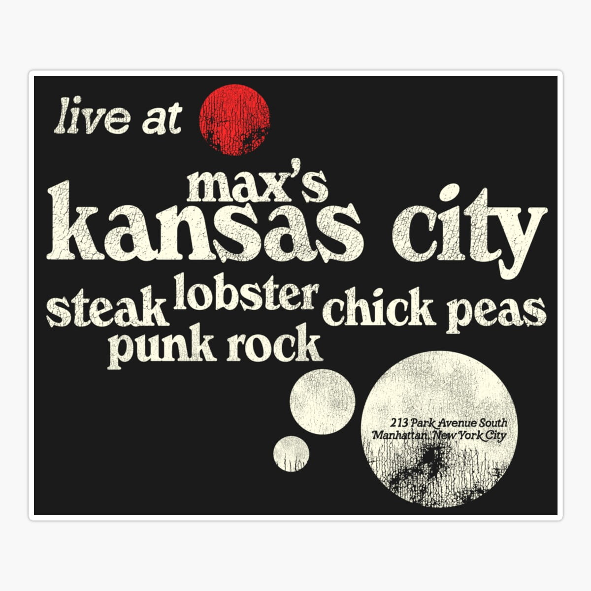 Maneki Vintage Max'S Kansas City Menu Defunct New York City 70S ...
