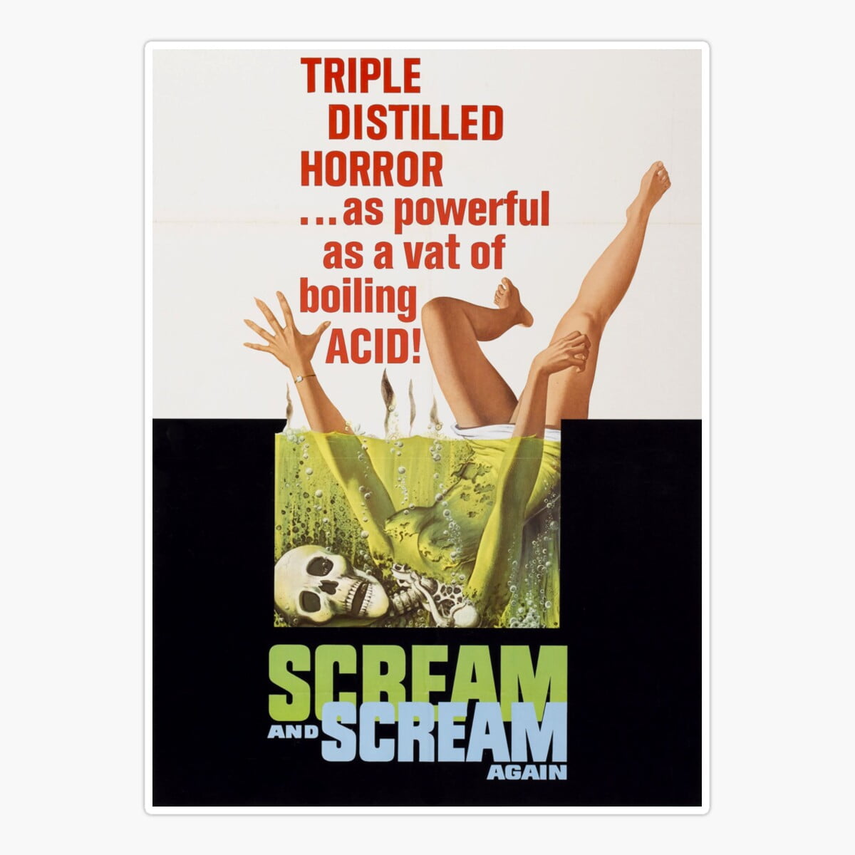 Maneki Vintage Movie Poster Scream And Scream Again Er, Phone Decal ...