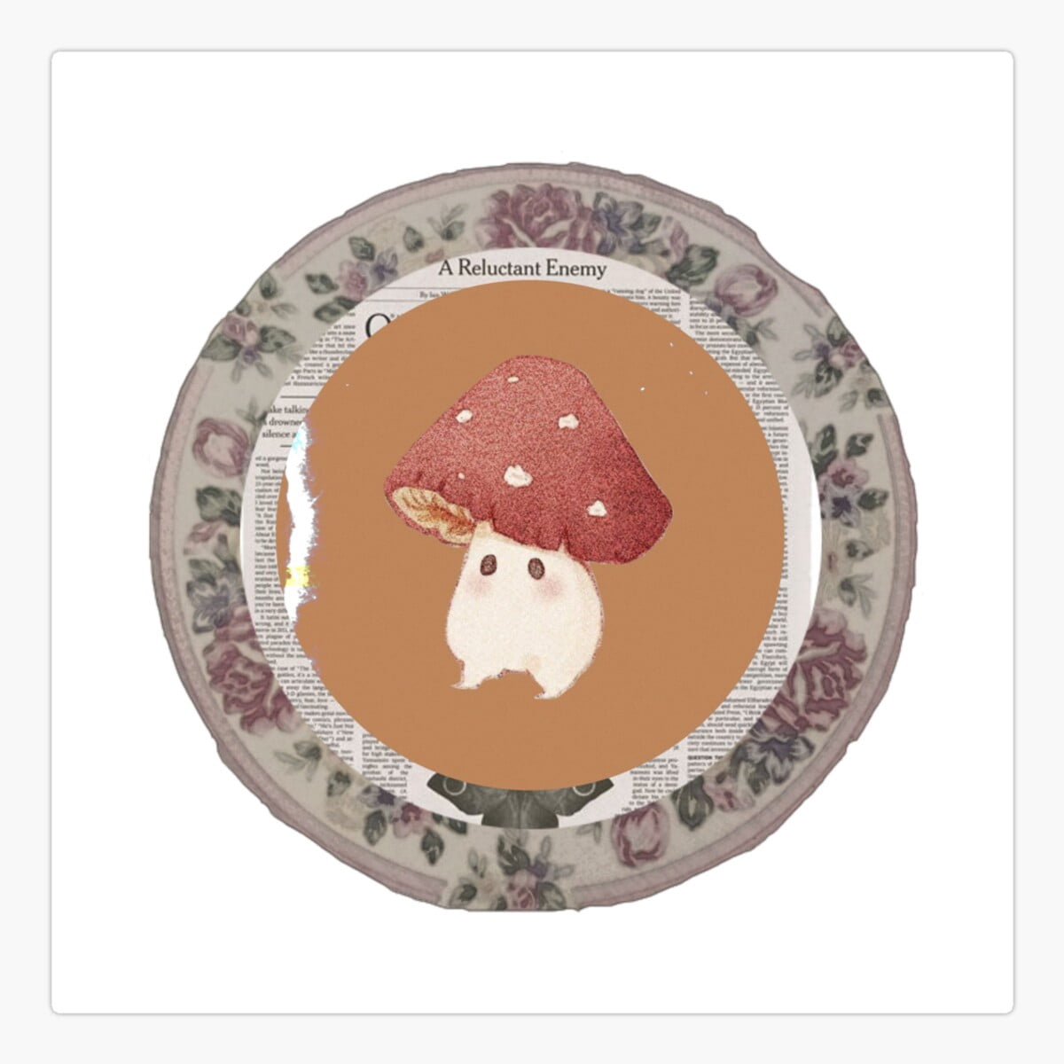 Maneki Vintage Mushroom Sticker, Phone Decal Water Bottle Stickers Car ...