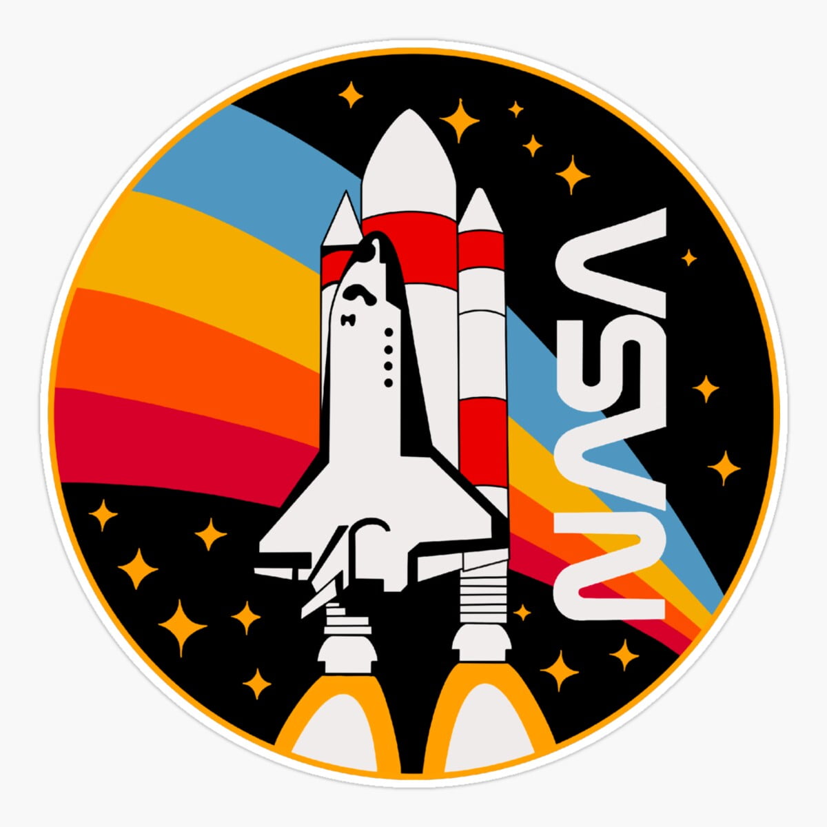 Maneki Vintage Nasa Sticker, Phone Decal Water Bottle Stickers Car ...