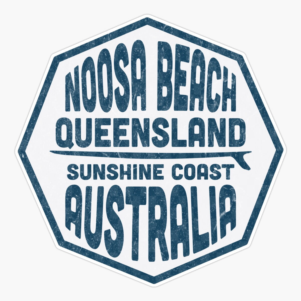 Maneki Vintage Noose Beach Queensland Sunshine Coast Australia Sticker ...