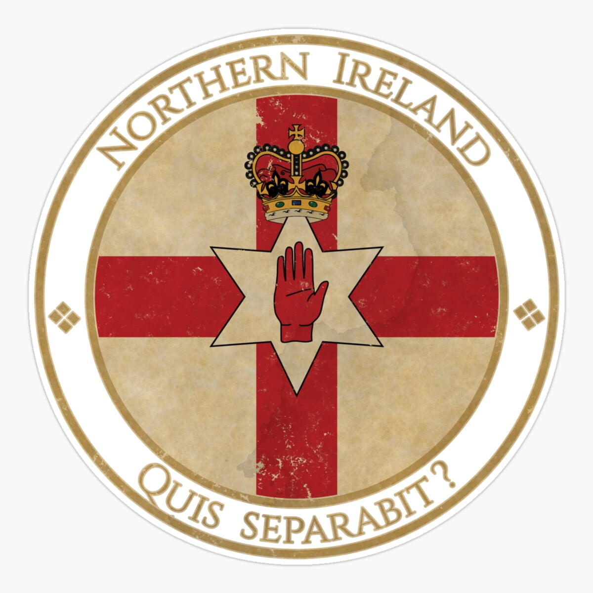 Maneki Vintage Northern Ireland Europe European Flag Sticker, Phone ...