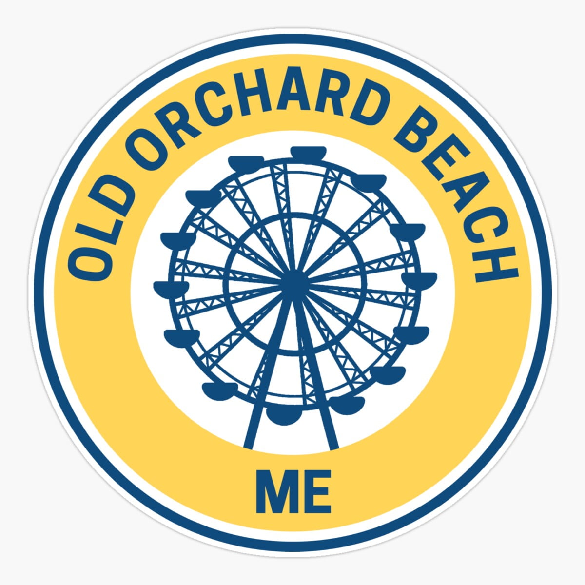 Maneki Vintage Old Orchard Beach Maine Sticker, Phone Decal Water ...