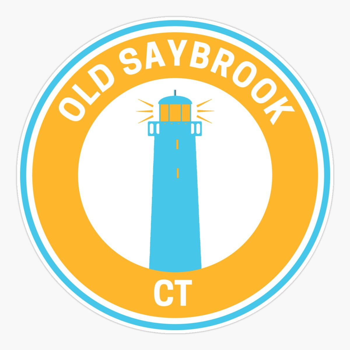Maneki Vintage Old Saybrook Connecticut Sticker, Phone Decal Water ...