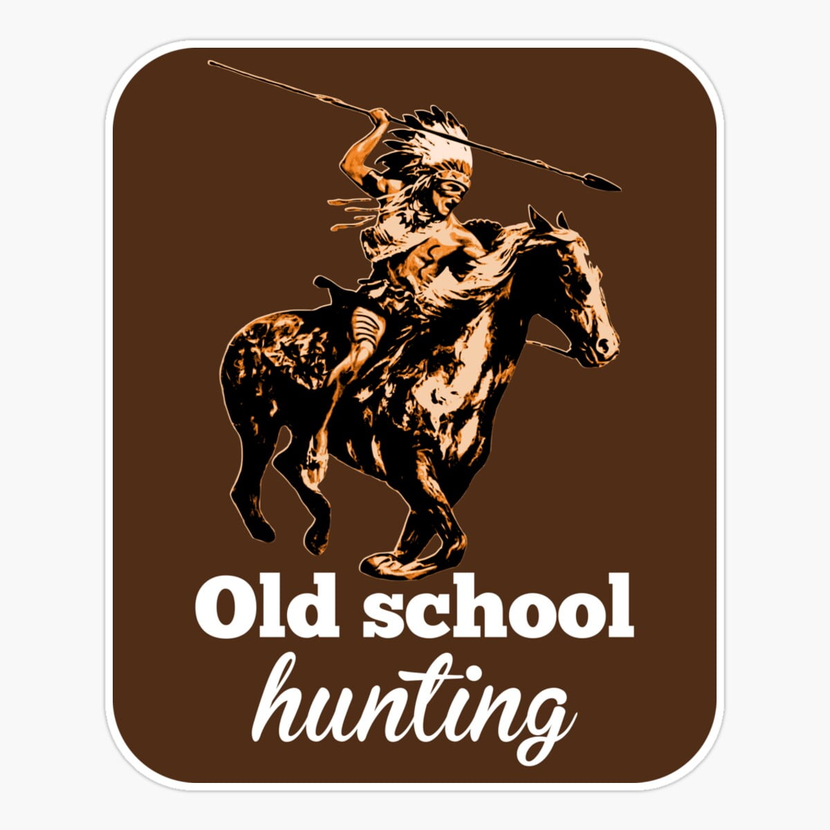 Maneki Vintage Old School Hog Hunting Er, Phone Decal Water Bottle ...