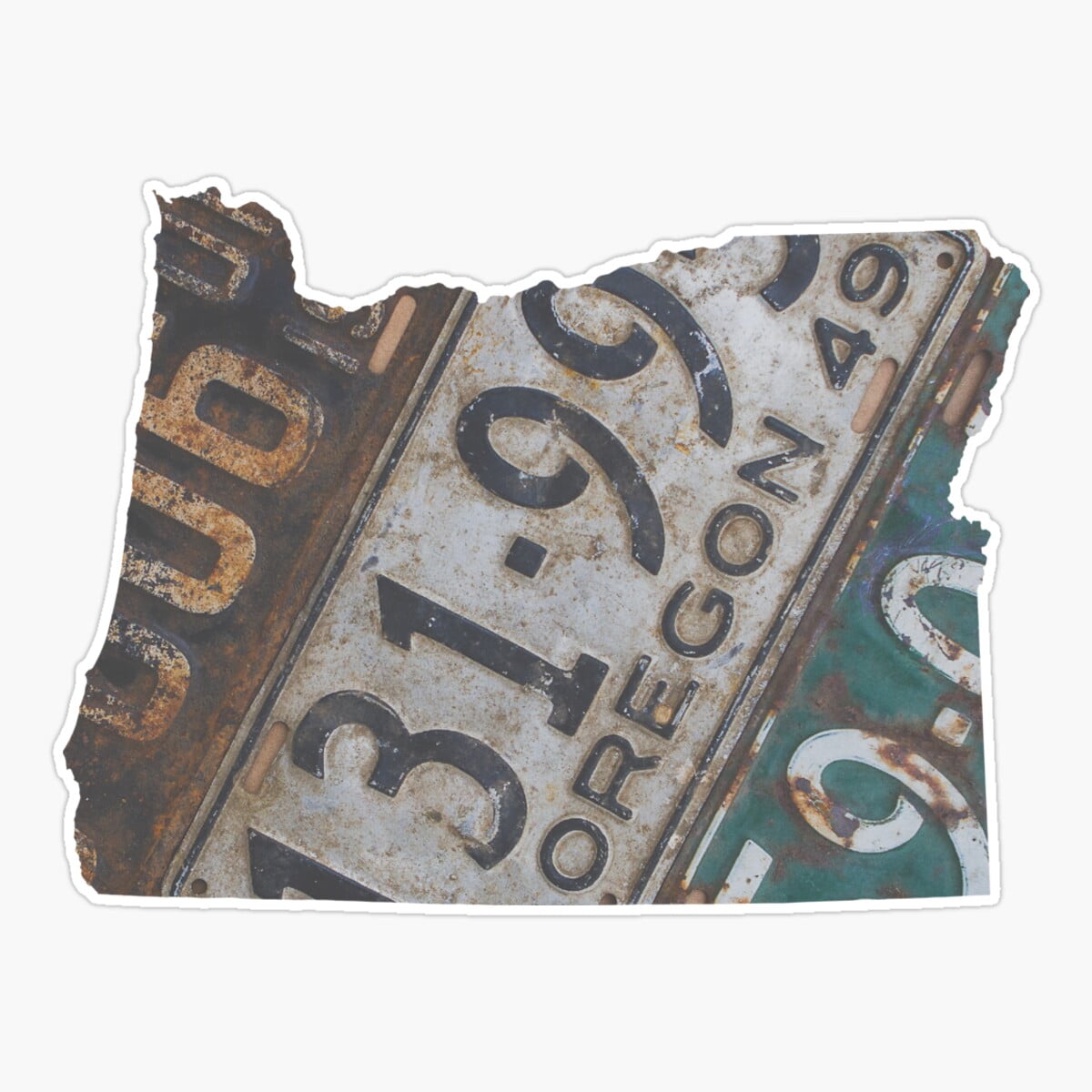 Maneki Vintage Oregon License Plates Sticker, Phone Decal Water Bottle ...