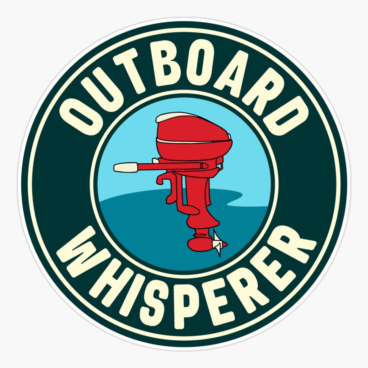 Maneki Vintage Outboard Boat Motor Whisperer Er, Phone Decal Water ...