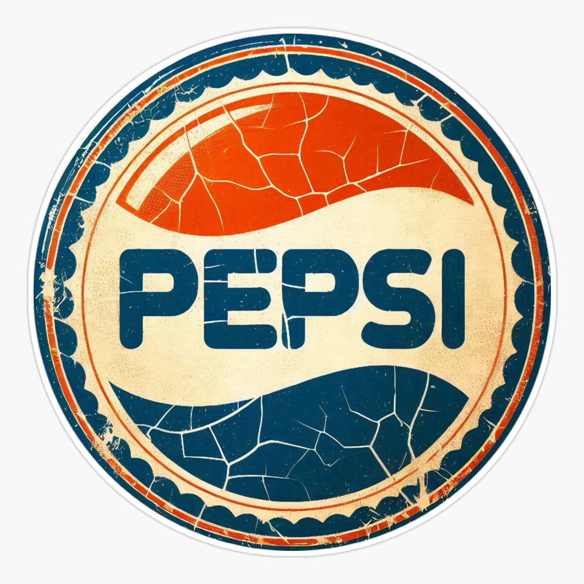Maneki Vintage Pepsi Logo Cracked And Weather Worn Vector Art Er, Phone ...