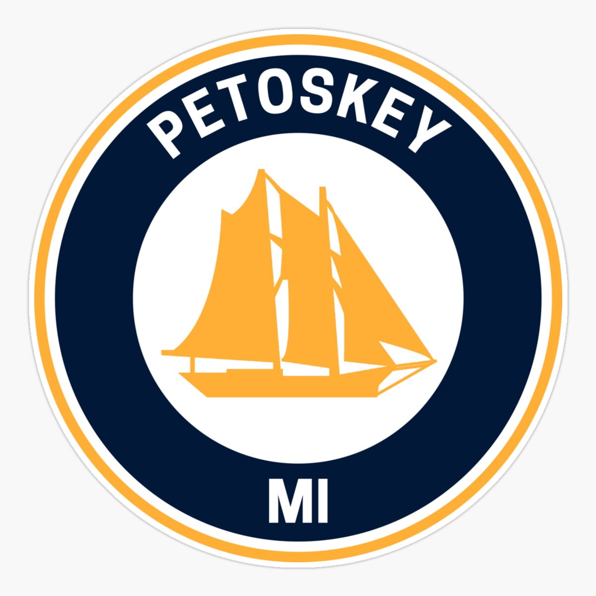 Maneki Vintage Petoskey Michigan Sticker, Phone Decal Water Bottle ...