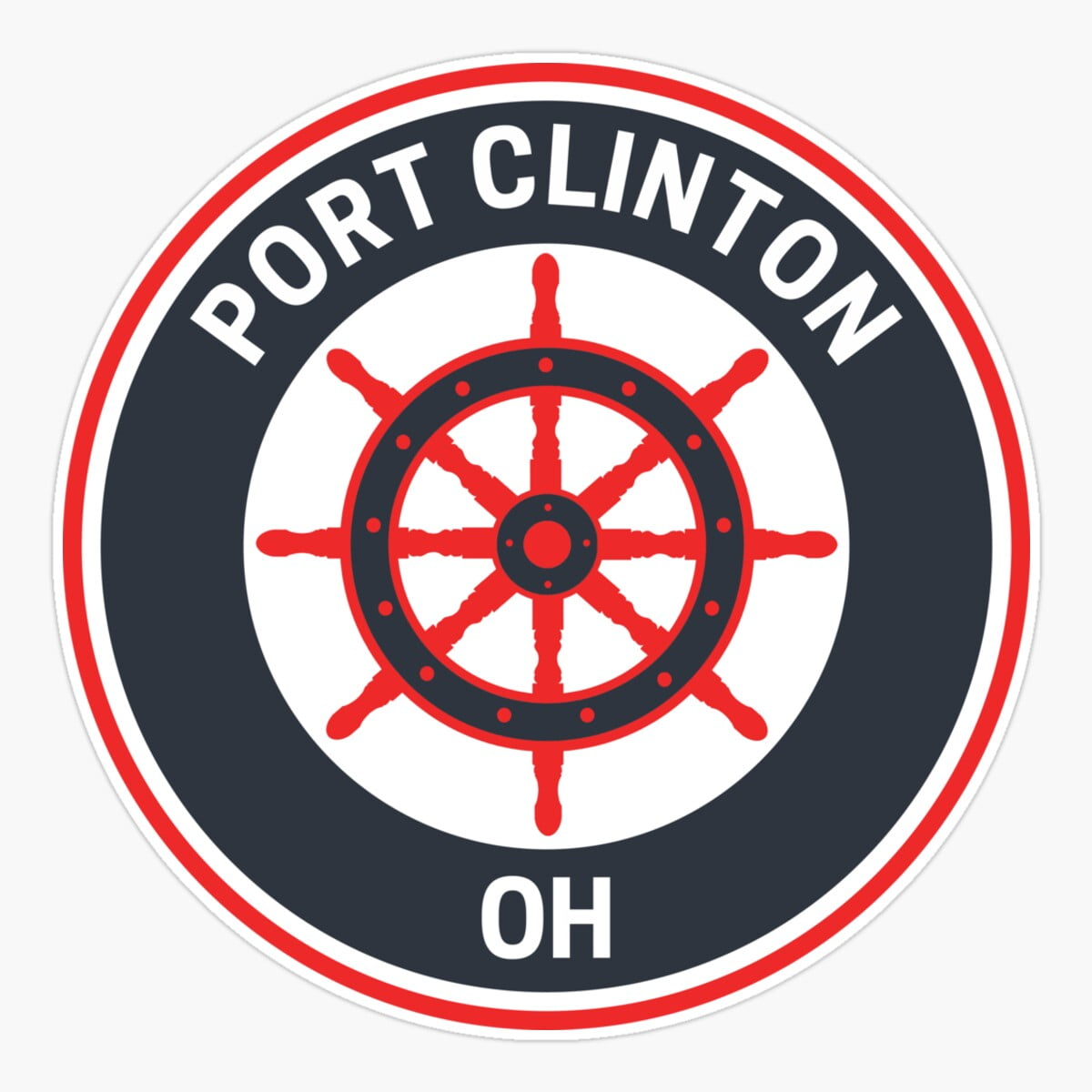 Maneki Vintage Port Clinton Ohio Er, Phone Decal Water Bottle Stickers ...