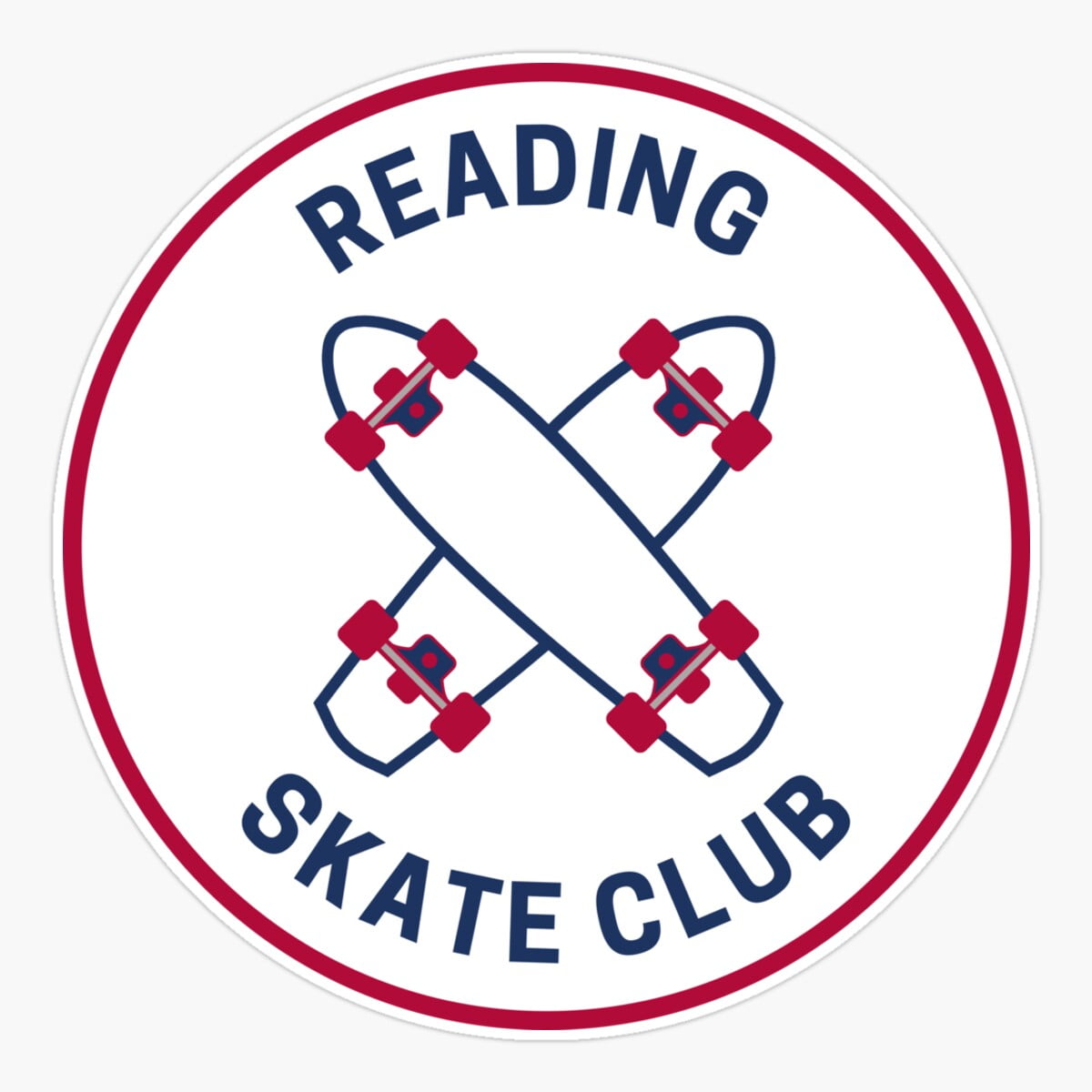 Maneki Vintage Reading Pennsylvania Skate Club Sticker, Phone Decal ...