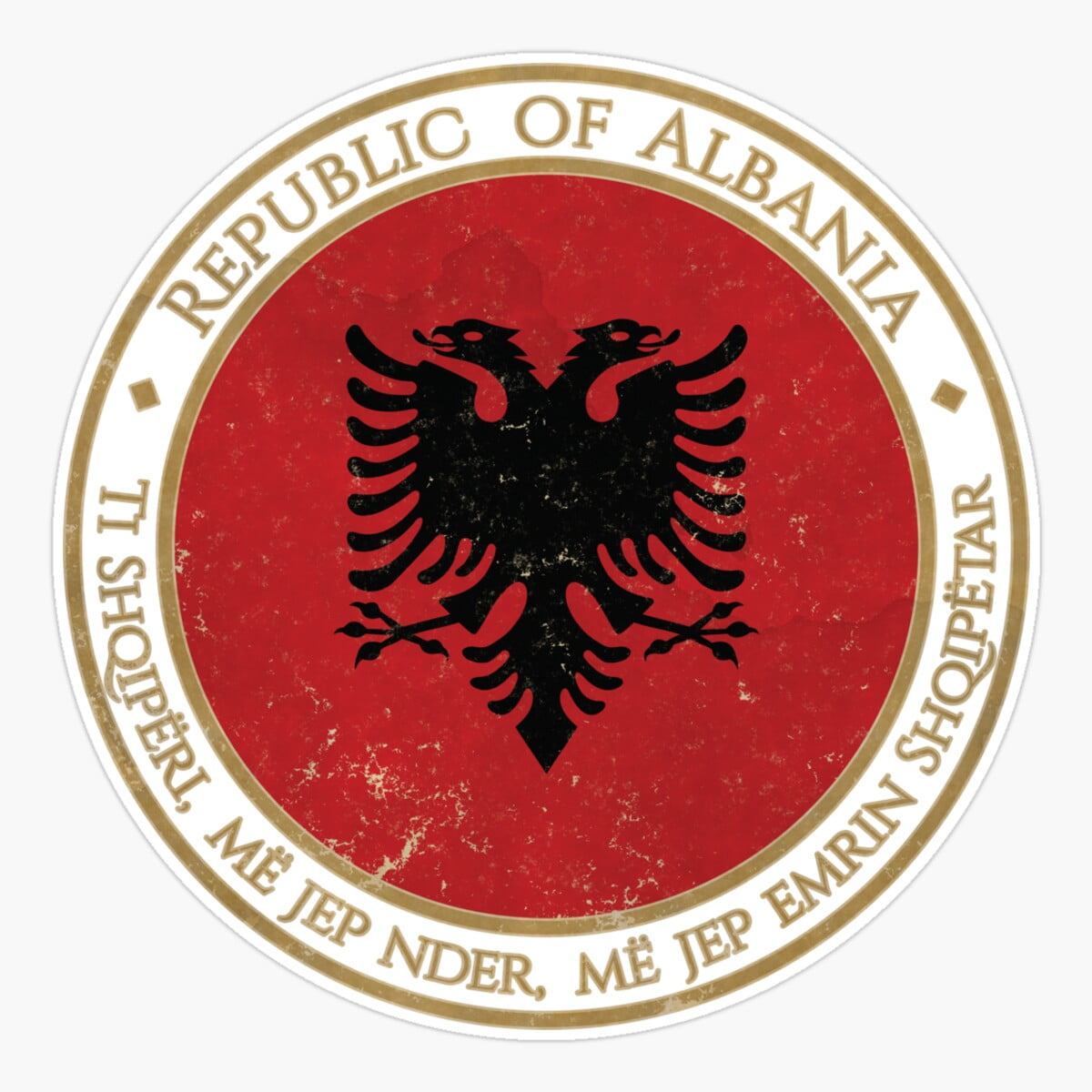 Maneki Vintage Republic Of Albania Europe European Flag Sticker, Phone ...