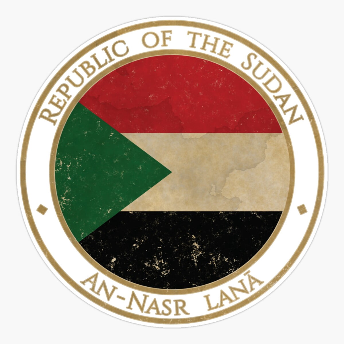 Maneki Vintage Republic Of The Sudan Africa African Flag Sticker, Phone ...