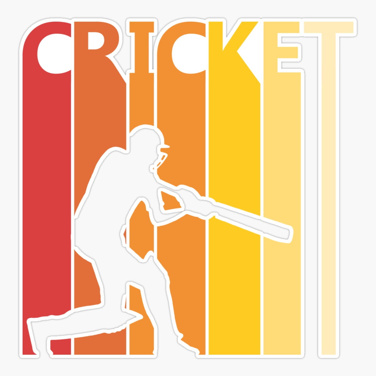 Maneki Vintage Retro Cricket Sticker, Phone Decal Water Bottle Stickers ...