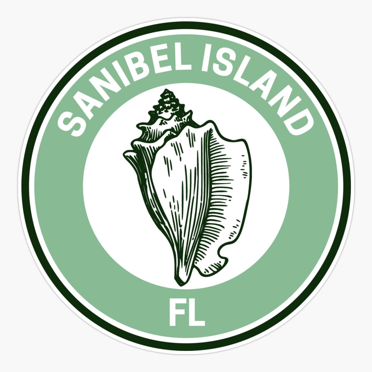 Maneki Vintage Sanibel Island Florida Sticker, Phone Decal Water Bottle ...