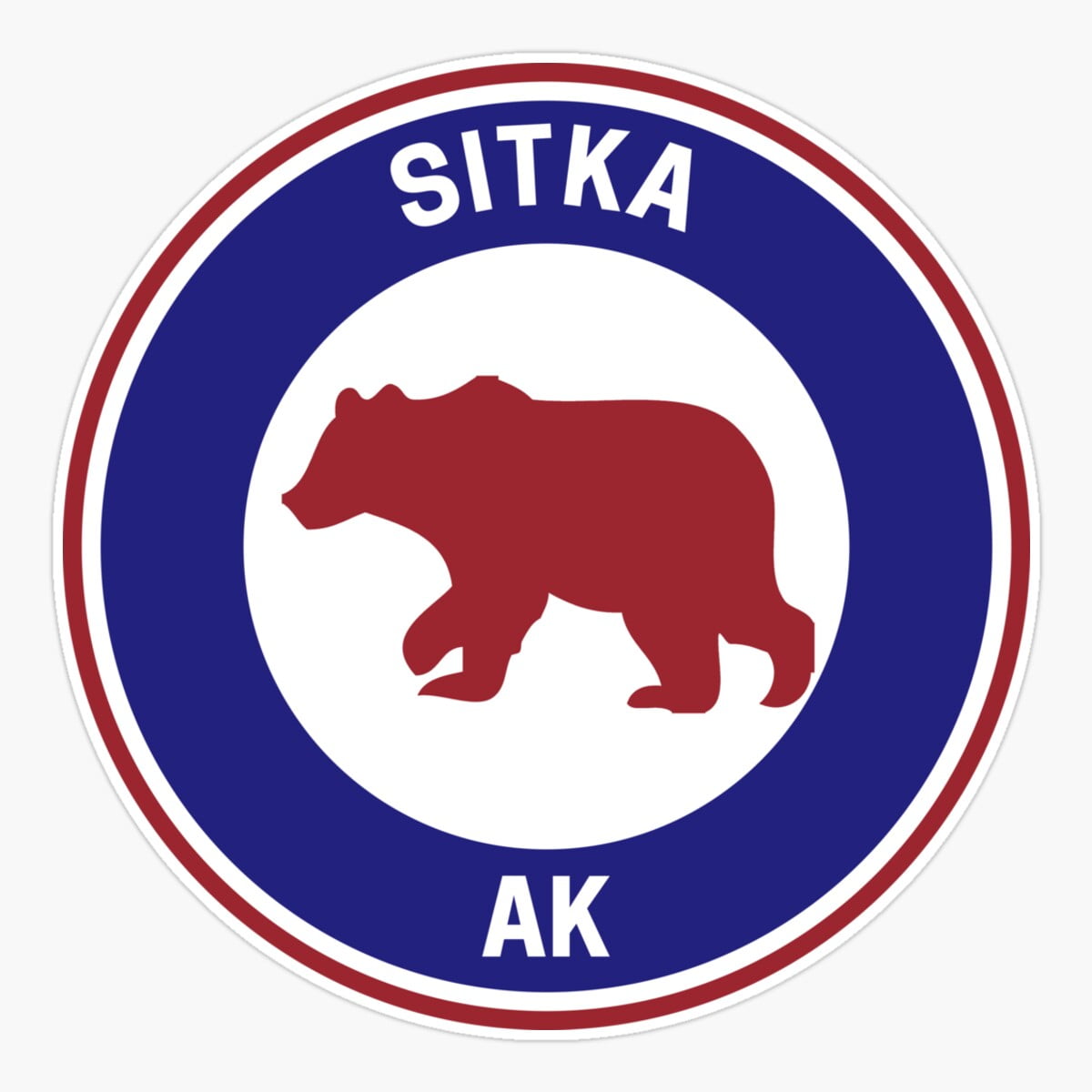 Maneki Vintage Sitka Alaska Sticker, Phone Decal Water Bottle Stickers ...