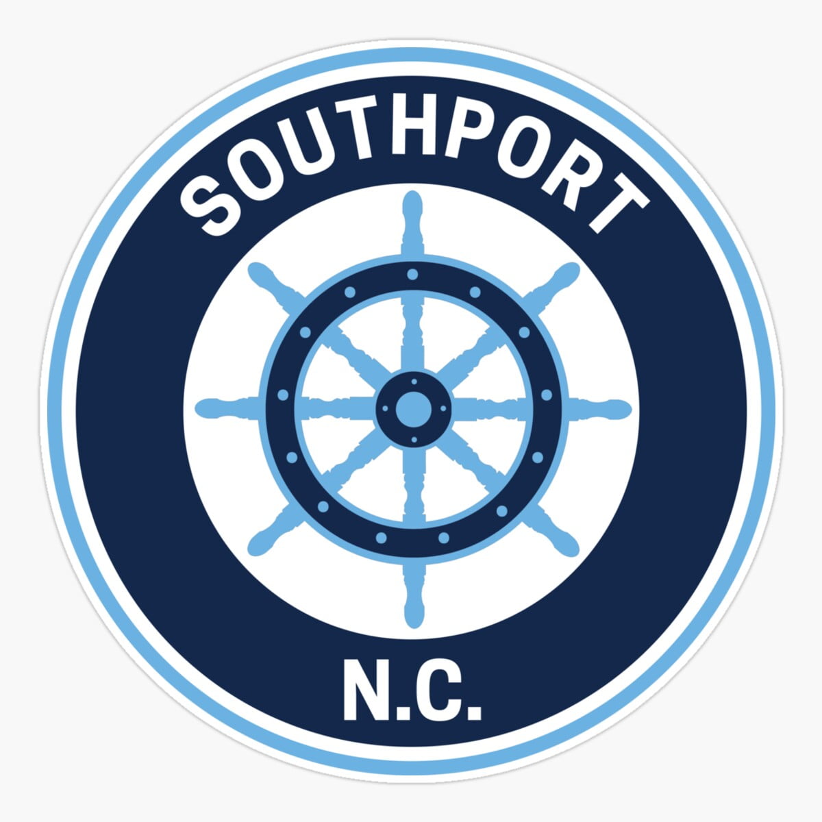 Maneki Vintage Southport North Carolina Sticker, Phone Decal Water ...