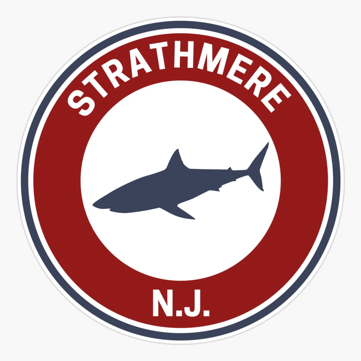 Maneki Vintage Strathmere New Jersey Sticker, Phone Decal Water Bottle ...