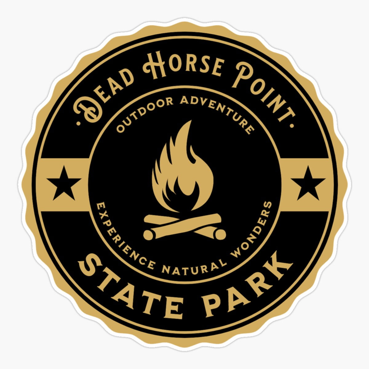 Maneki Vintage Style Camping Dead Horse Point State Park Utah Sticker ...