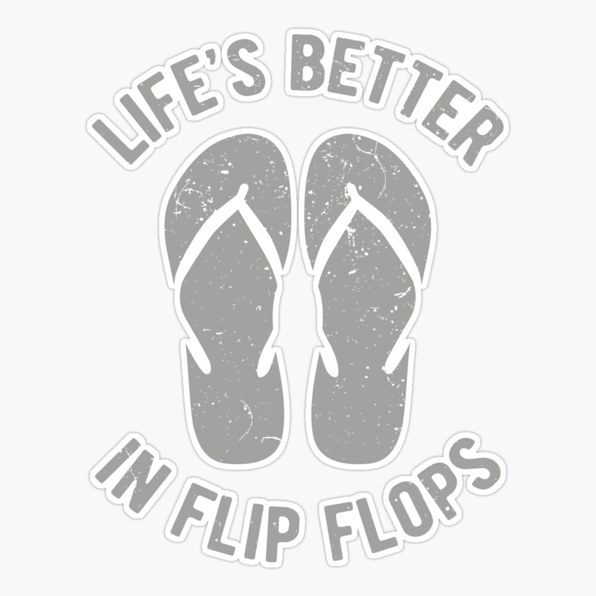 Maneki Vintage Summer Vacation Beach Flip Flops Sticker, Phone Decal ...