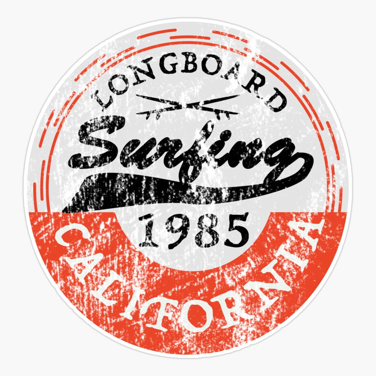 Maneki Vintage Surf Sticker Longboard Surfing California Sticker, Phone ...