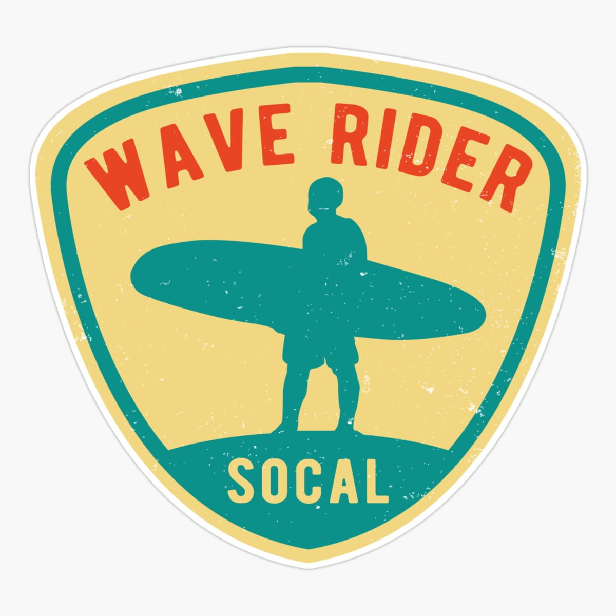 Maneki Vintage Surf Sticker Wave Rider California Surfing Sticker ...