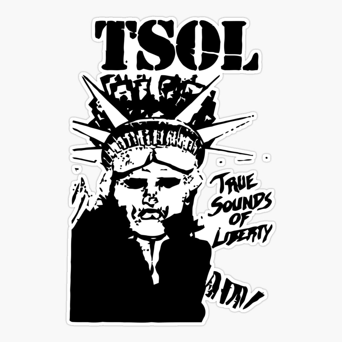 Maneki Vintage T.S.O.L Punk Band True Sounds Of Liberty Sticker, Phone ...