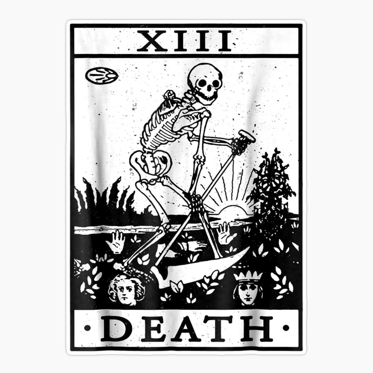 Maneki Vintage Tarot Card Death Card Occult Tarot Er, Phone Decal Water ...