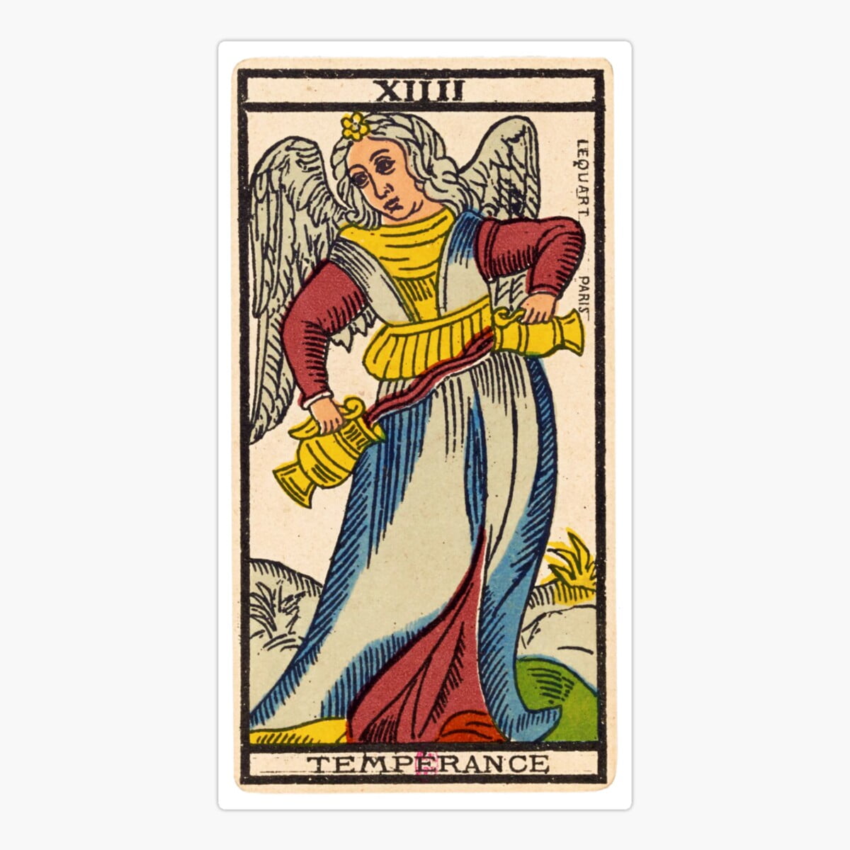 Maneki Vintage Temperance Tarot Card Er, Phone Decal Water Bottle ...