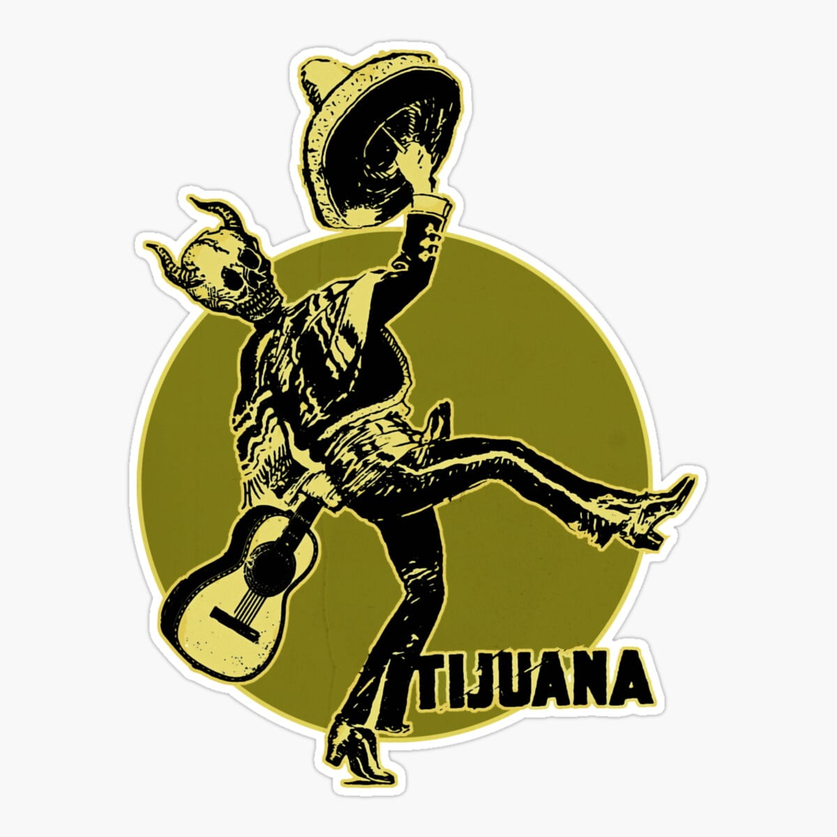 Maneki Vintage Tijuana Mexico Ad Sticker, Phone Decal Water Bottle ...