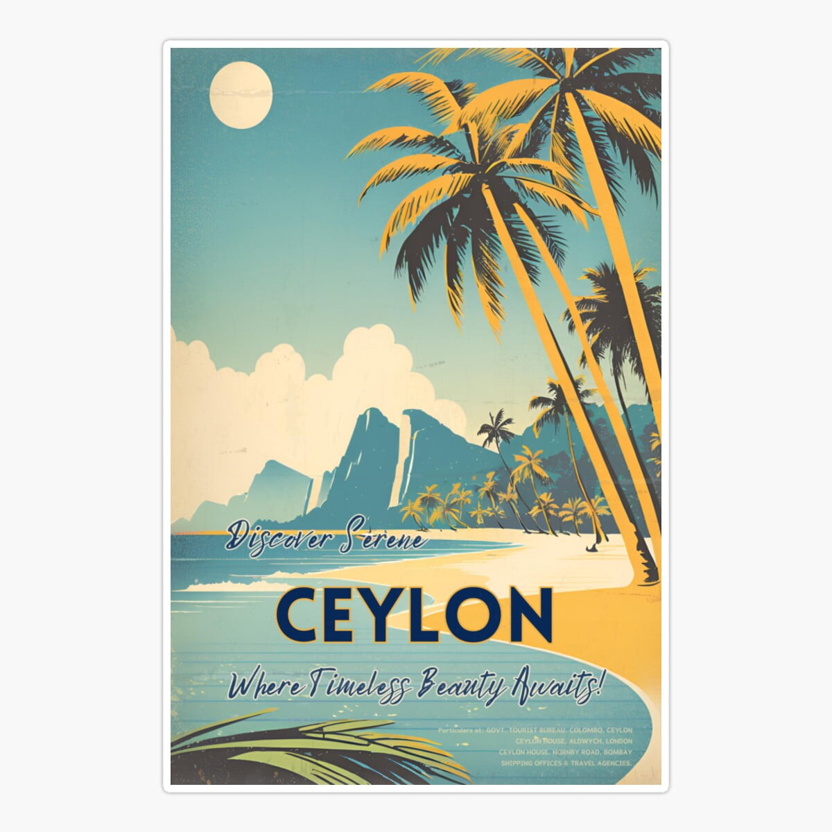 Maneki Vintage Travel Art – Discover Serene Ceylon – Where Timeless ...