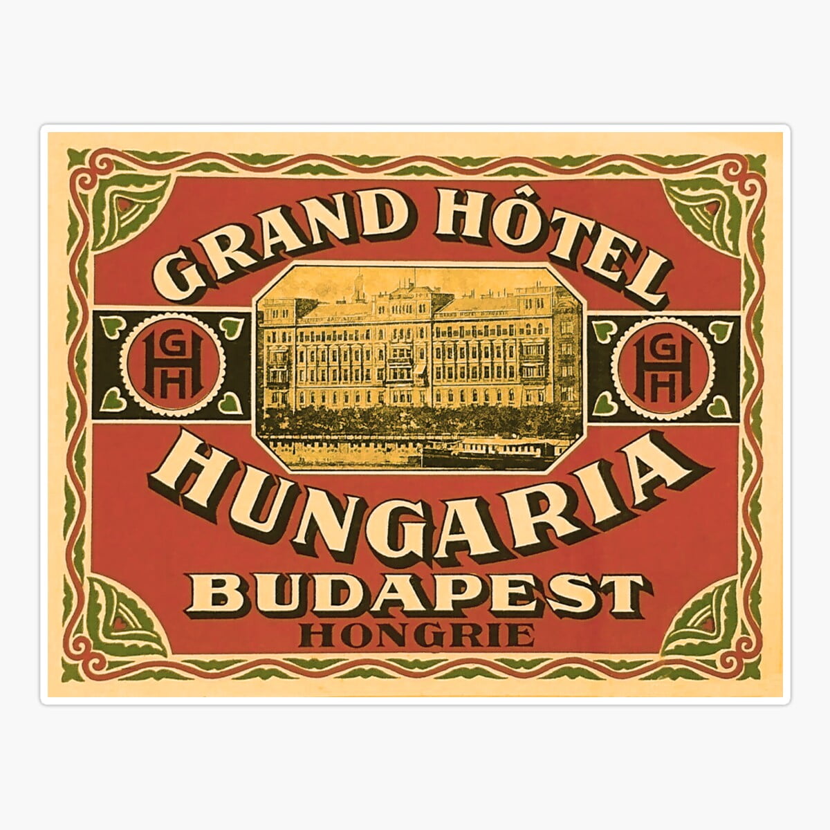 Maneki Vintage Travel Sticker Art / Ephemera / Budapest / Travel ...