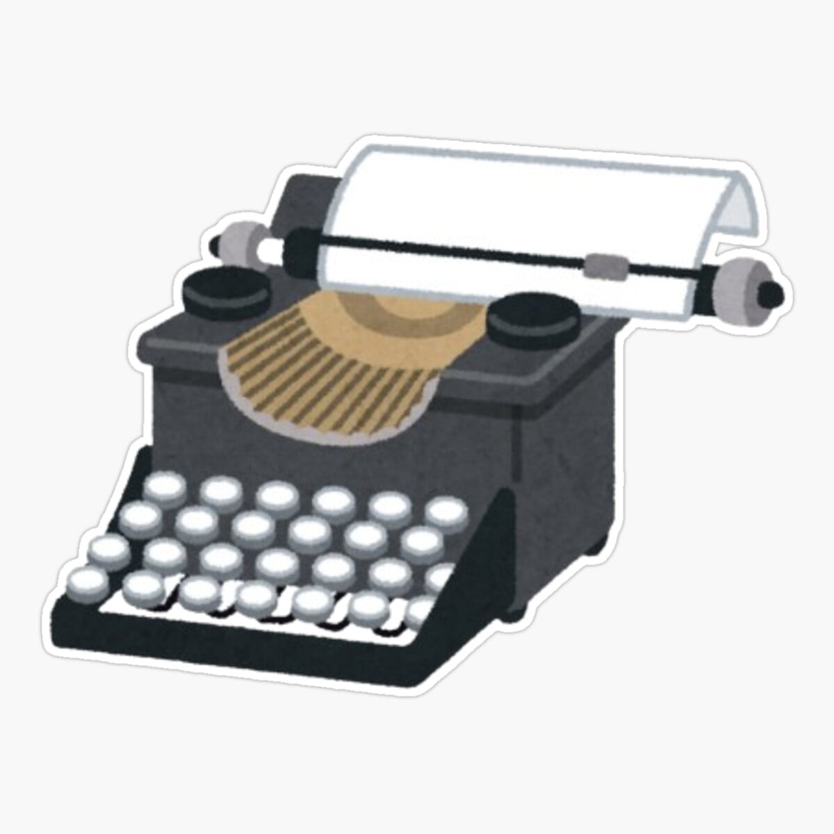 Maneki Vintage Typewriter Name Sticker, Phone Decal Water Bottle ...