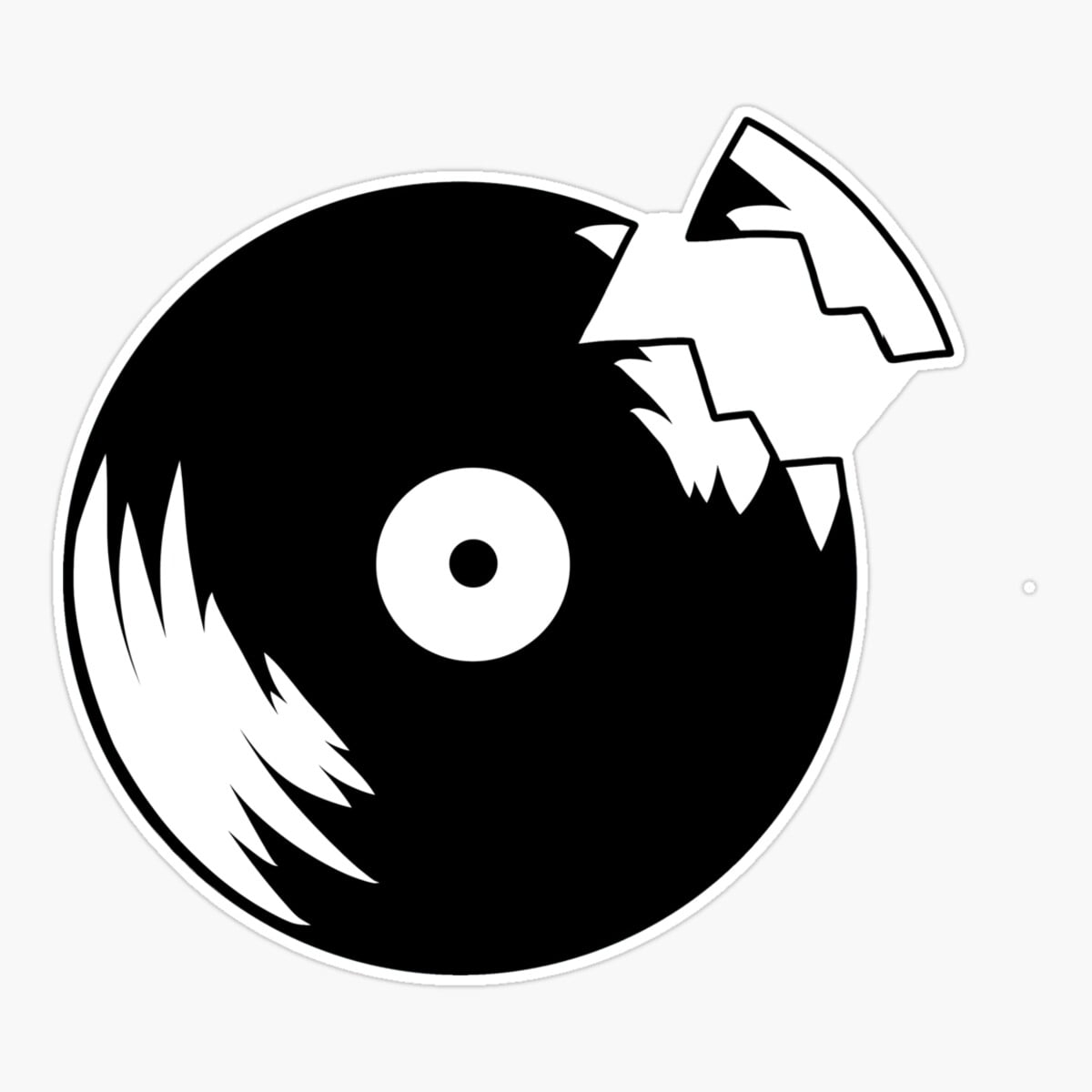 Maneki Vintage Vinyl Record With A Broken Corner - Retro Digital Art ...