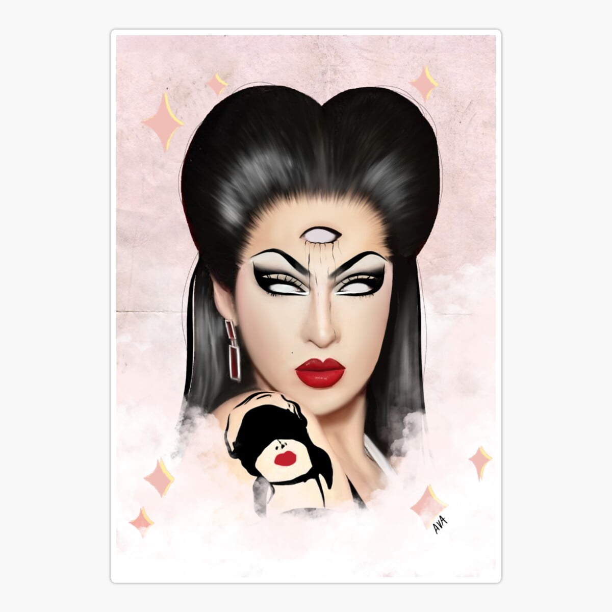 Maneki Violet Chachki Sticker, Phone Decal Water Bottle Stickers Car ...