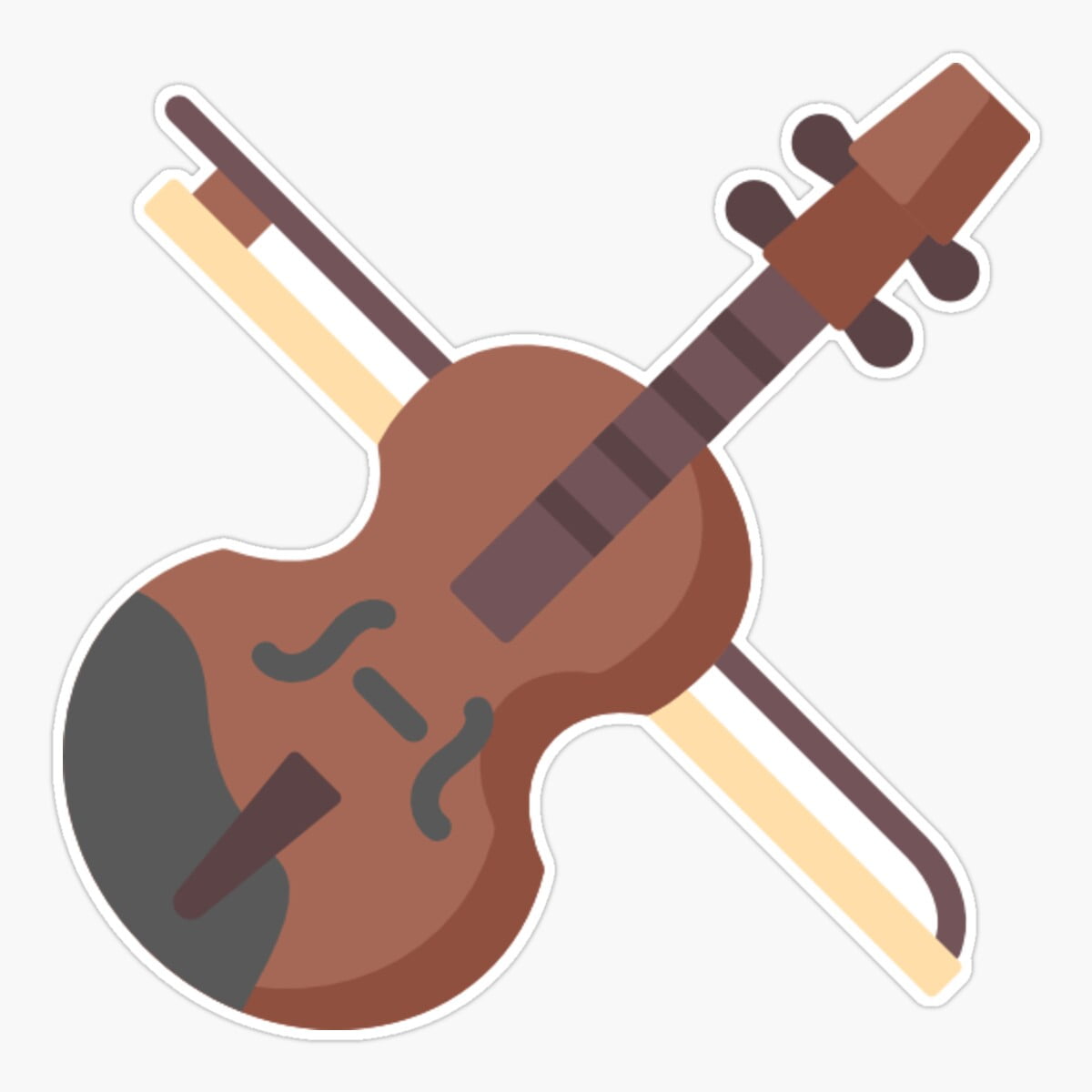 Maneki Violin Animated Cartoon Icon Er, Phone Decal Water Bottle ...