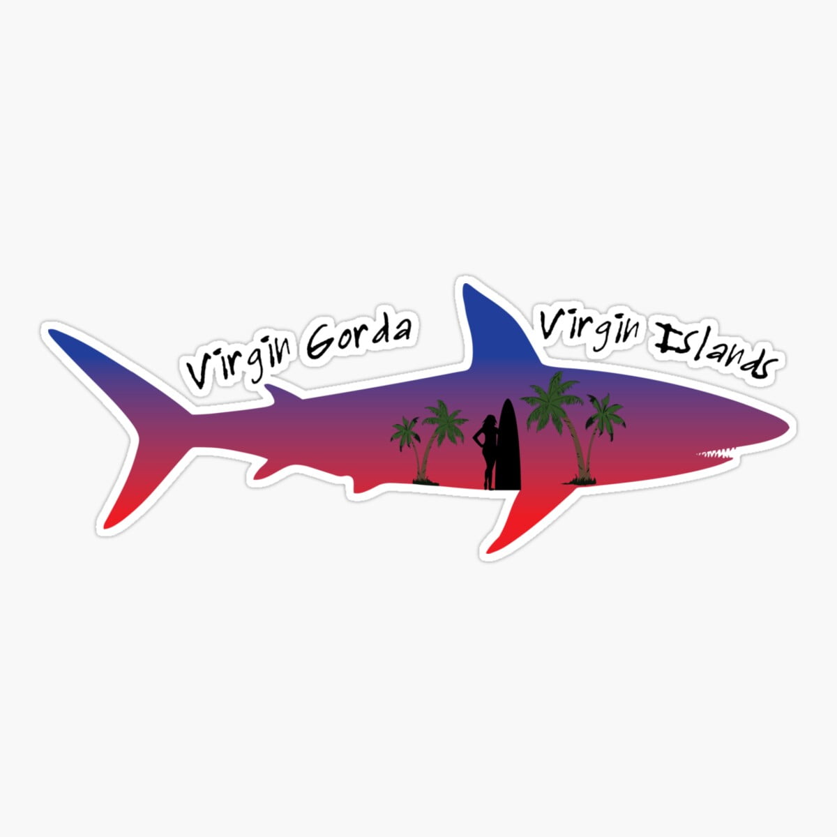 Maneki Virgin Gorda Virgin Islands. Sticker, Phone Decal Water Bottle ...