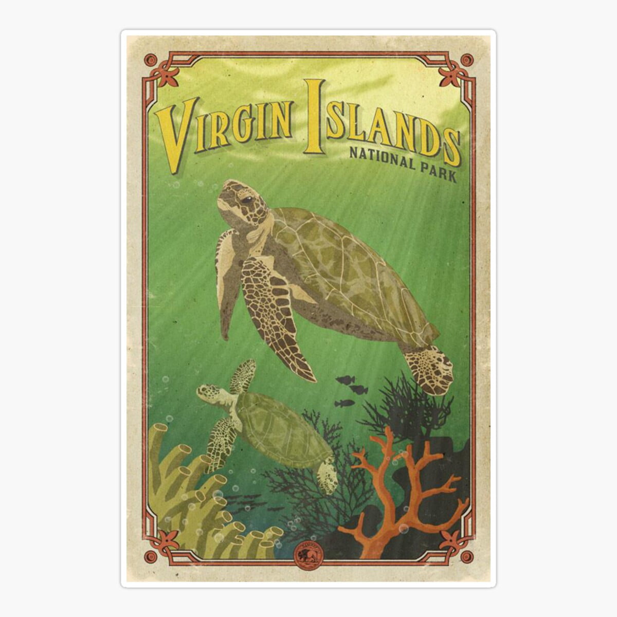 Maneki Virgin Islands National Park Travel Decal Sticker, Phone Decal ...