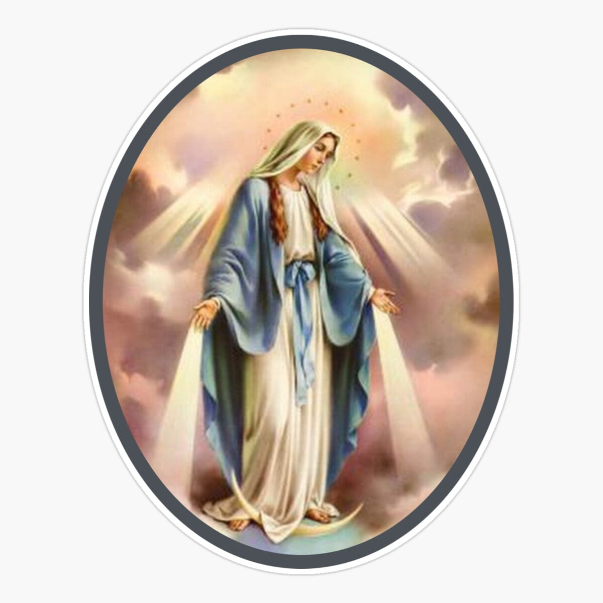 Maneki Virgin Mary, Our Lady, Mother Of Christ Er, Phone Decal Water ...