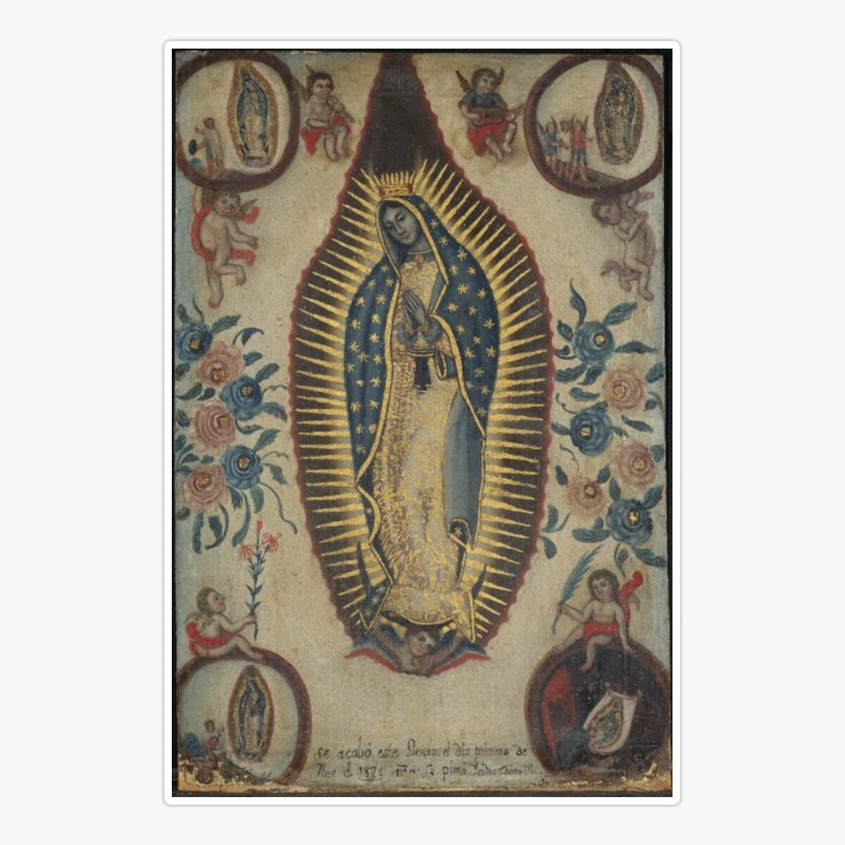 Maneki Virgin O Guadalupe, Mexico Sticker, Phone Decal Water Bottle ...