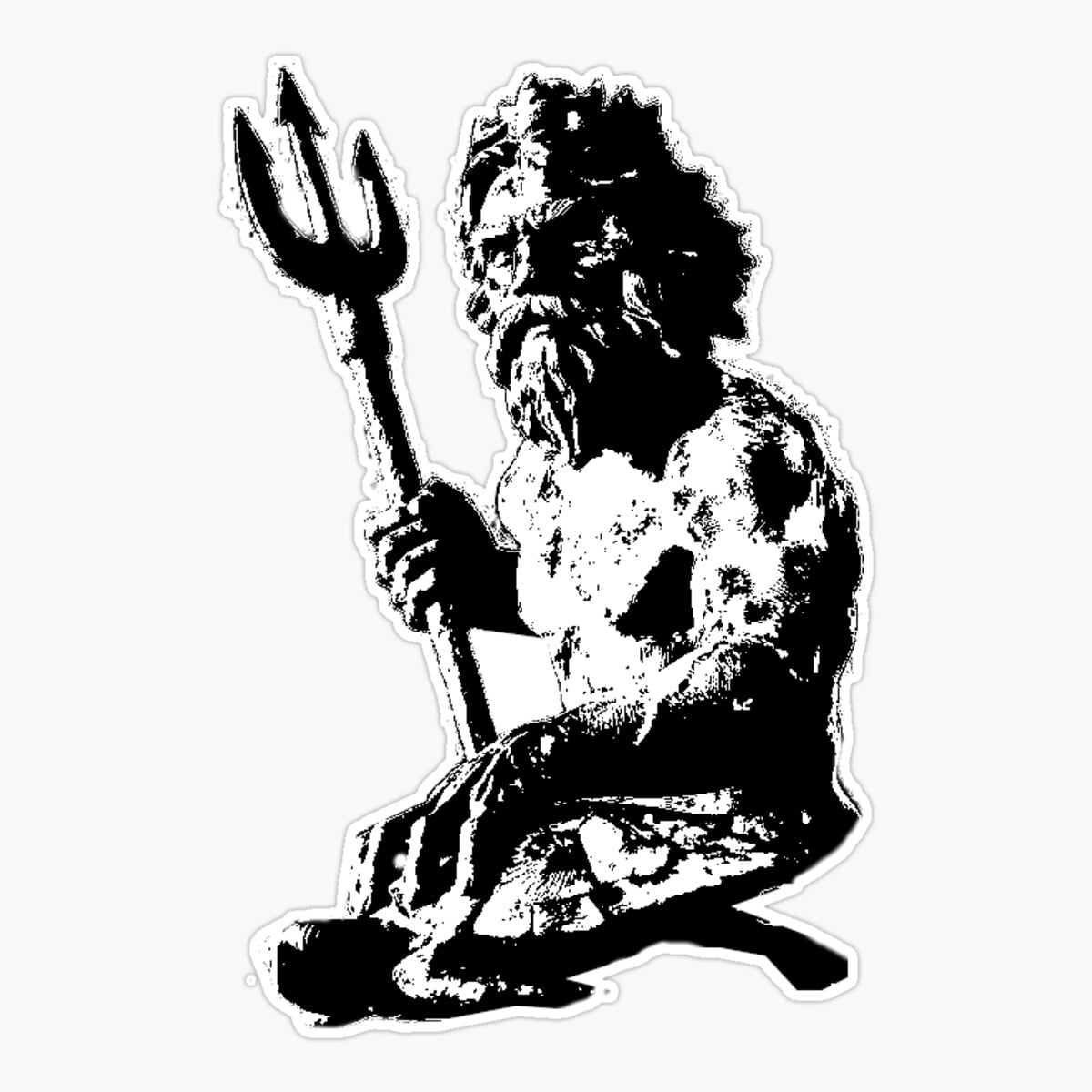 Maneki Virginia Beach Iconic King Neptune Statue Sticker, Phone Decal ...