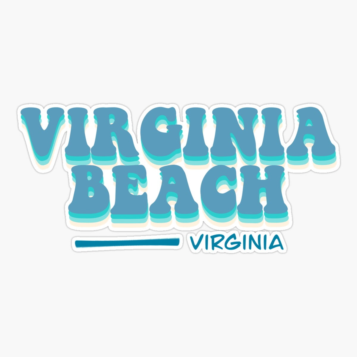 Maneki Virginia Beach, Va Sticker, Phone Decal Water Bottle Stickers ...