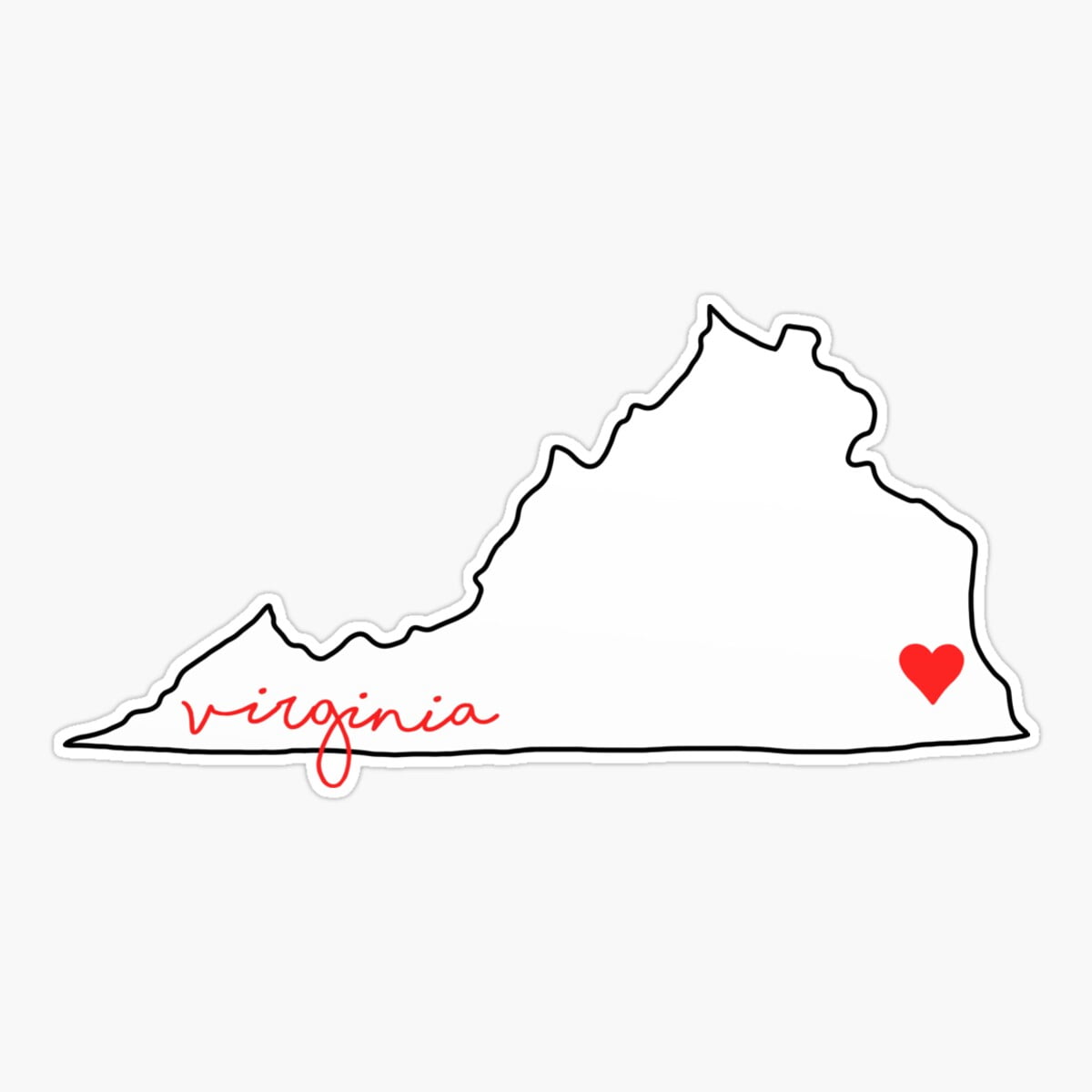 Maneki Virginia Beach Va Sticker, Phone Decal Water Bottle Stickers Car ...