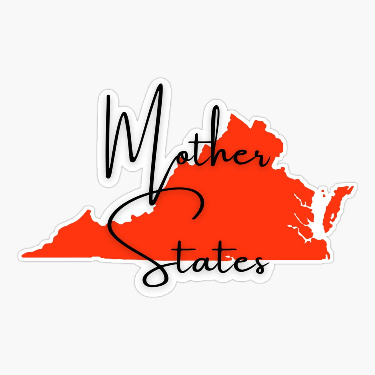 Maneki Virginia | Mother States | State Nicknames Series Sticker, Phone ...