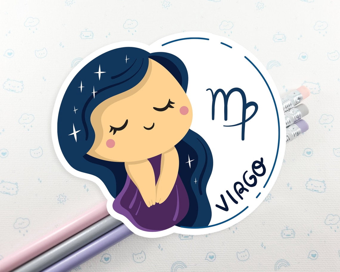 Maneki Virgo Zodiac Sign Er, Astrology Vinyl Er, Star Chart Laptop ...