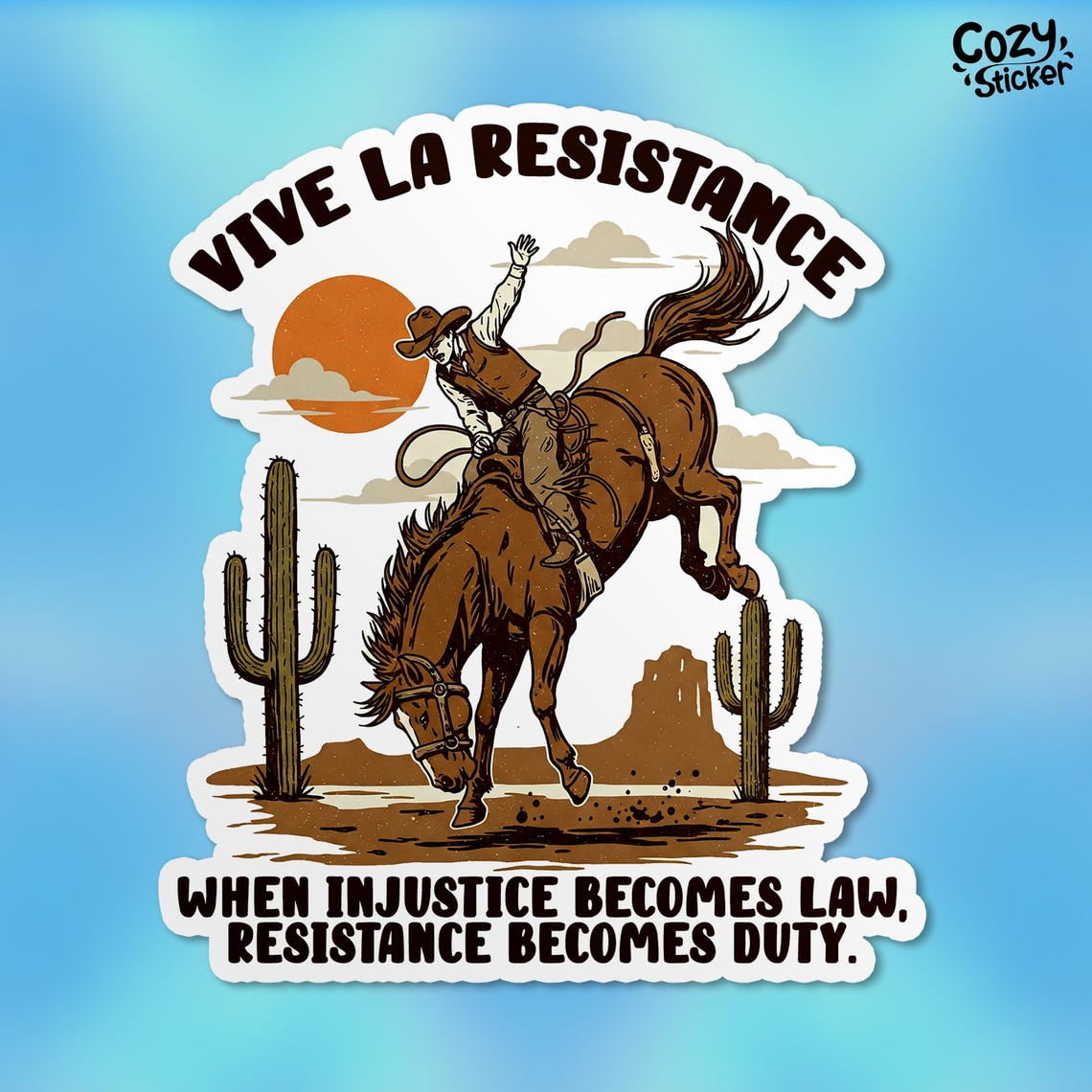 Maneki Vive La Résistance Er, Western Cowgirl Protest Resistance ...
